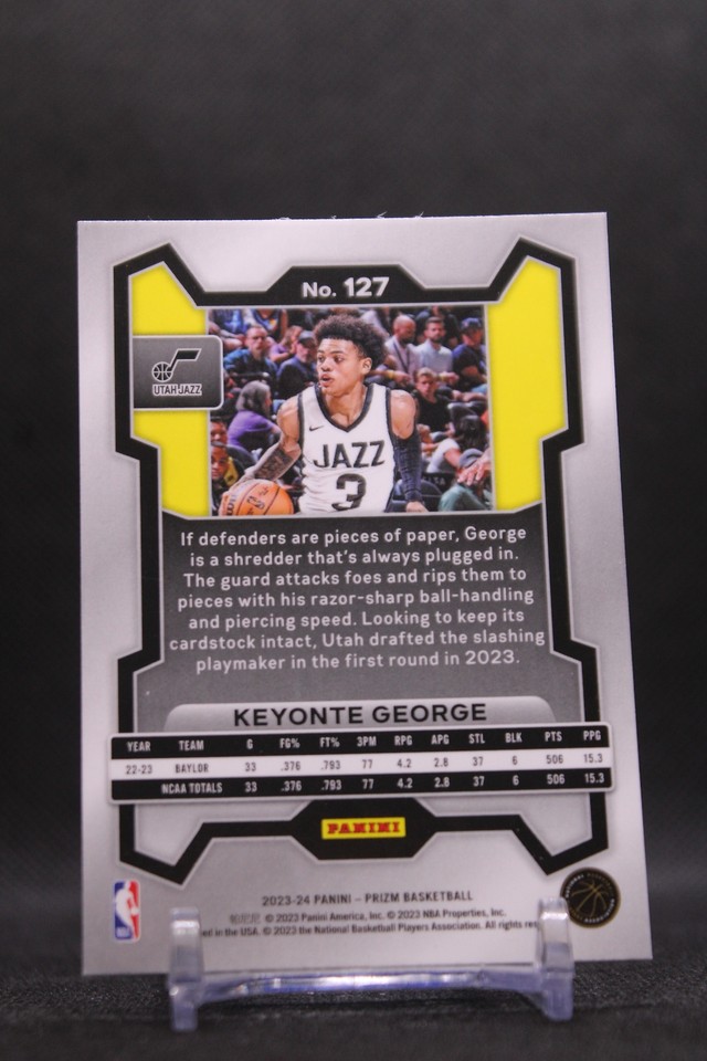 Keyonte George #127 2023-24 Panini Prizm Utah JazzRC Rookie | eBay