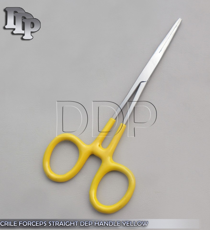 Hemostats Crile Forceps Surgical Instruments, Yellow Dep Handle 6 ...