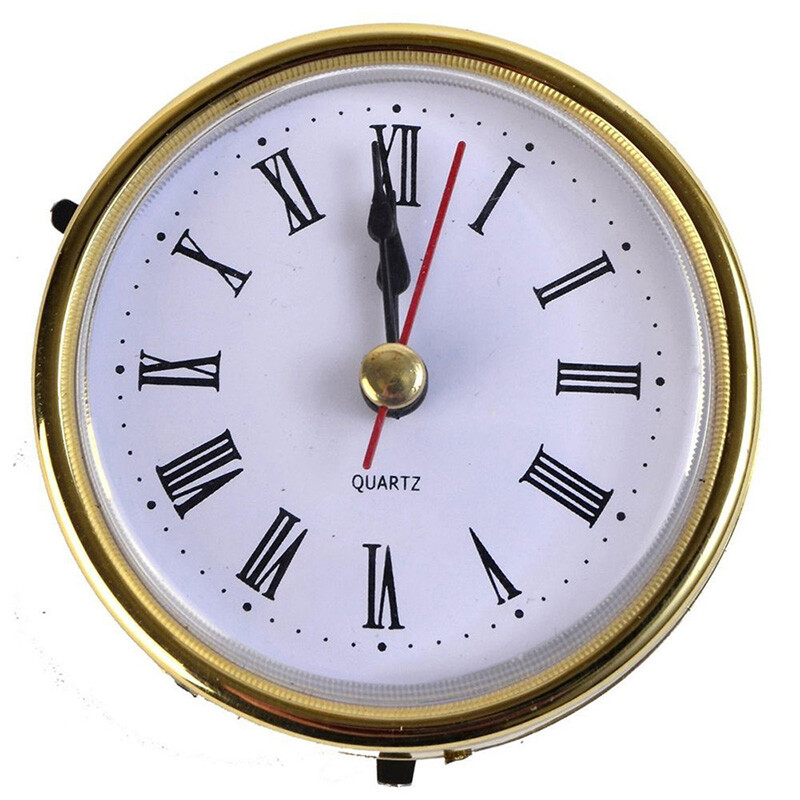 (65mm) Quartz Clock Fit-up/insert, Gold Trim, Roman Numeral Clocks Room ...