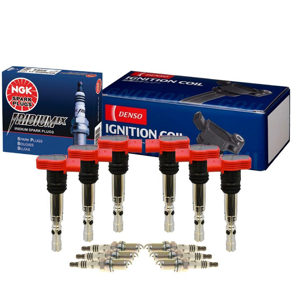 Denso 6 COP Ignition Coils NGK 6 IridiumIX Spark Plugs Kit For A4 A6 ...