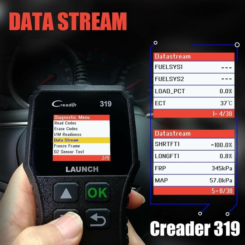 Automotive OBD Code Reader OBD2 Scanner Car Check Engine Fault ...