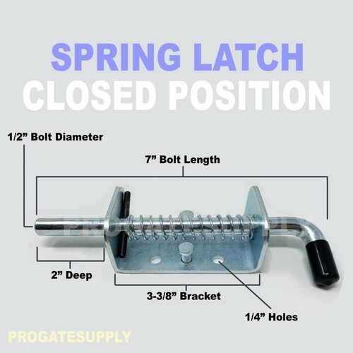 7" Sliding Spring Latch Loaded Barrel Trailer Gate Pin Lock Heavy Duty ...