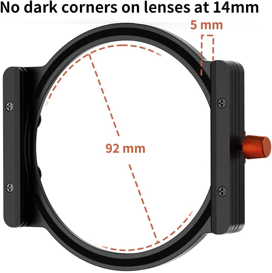 Metal Square Lens Filter Holder 100mm with 8 Lens Filter Adapter Rings ...