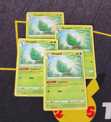 4x Pokemon TCG Metapod Fusion Strike 002/264 Regular Uncommon NM/M Playset | eBay