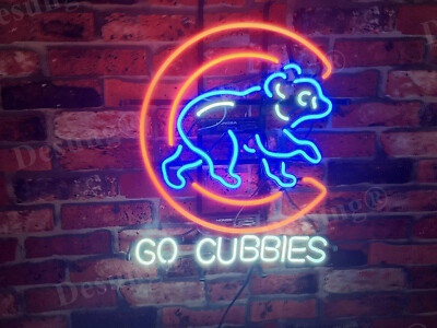 Chicago Cubs Neon Sign Home Bar Pub Club Man Cave Wall Decor 19x15 | eBay