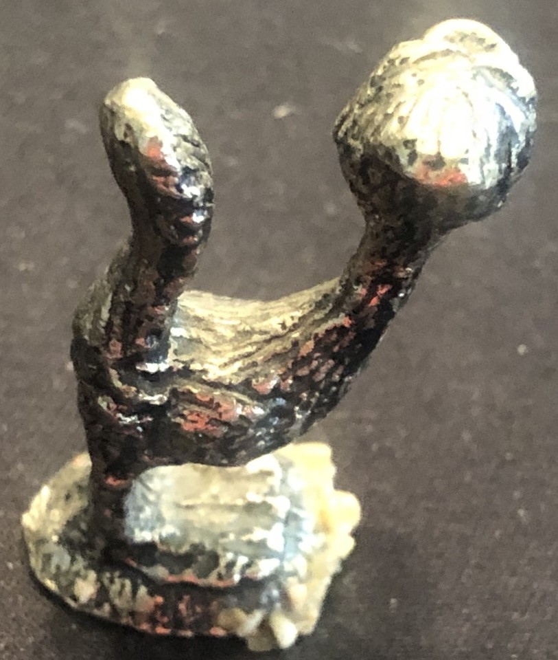 Vintage Pewter Figurine - Road Runner 1.5" Pewter & Gold Color Finish ...