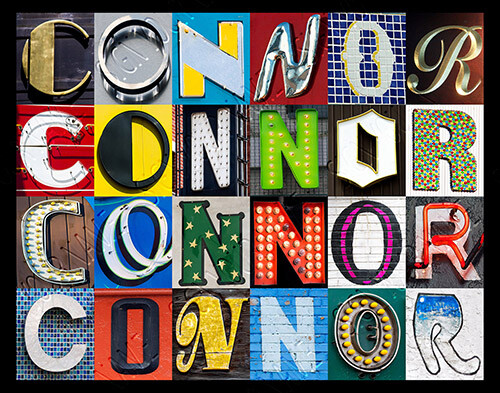 CONNOR Name Poster featuring photos of actual sign letters | eBay