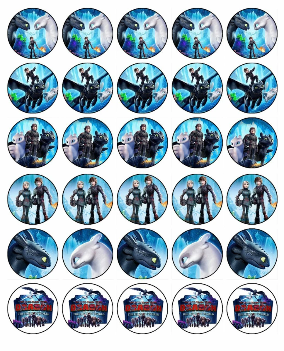How To Train Your Dragon Edible Cupcake Toppers