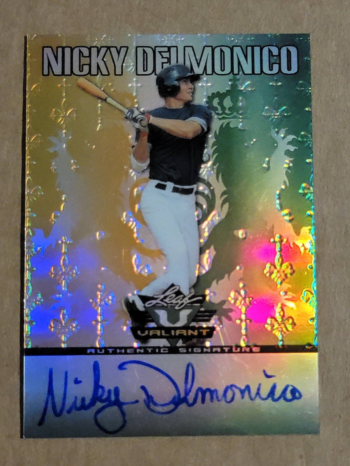 2011 Leaf Valiant Rookie Nicky Delmonico VA-ND1 Baseball Card Autograph ...