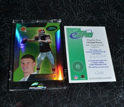 2005 ETOPPS - RC CHARLIE FRYE QB CLEVELAND BROWNS CARD | eBay