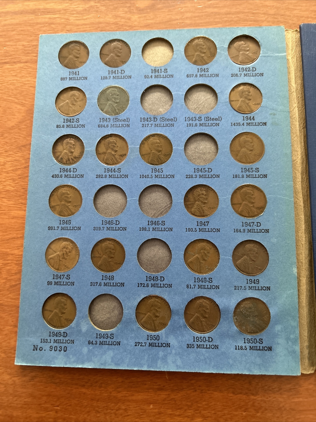 Lincoln Head Cent Collection Starting 1941 Number Two Whitman Folder 46 ...
