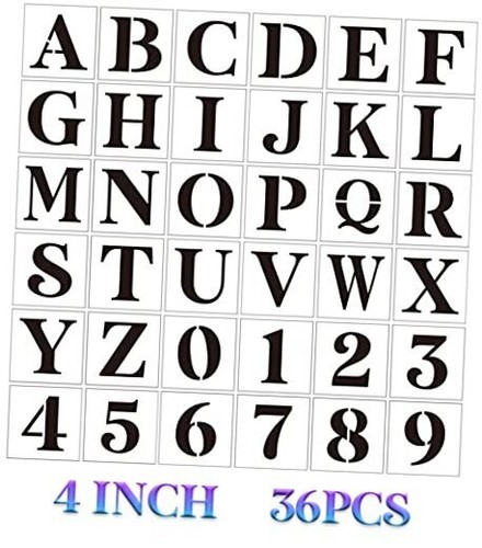 Letter Stencils for Painting On Wood,4 inch Alphabet Stencils Letter ...