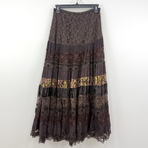 VTG 90s Y2K Paradise NY Skirt XS Whimsigoth Fairy Grunge Velvet Lace ...
