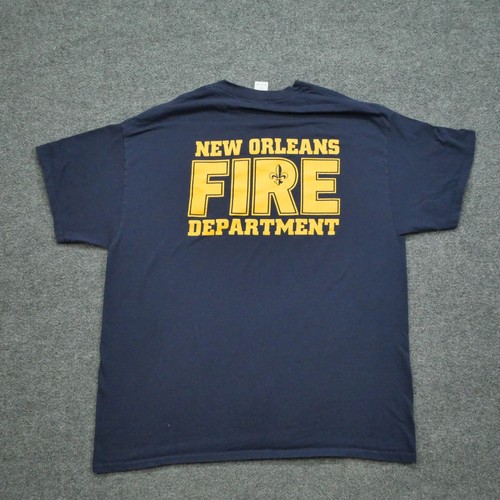 New Orleans Fire Department T Shirt Adult XL Blue Dept Mens NOFD | eBay