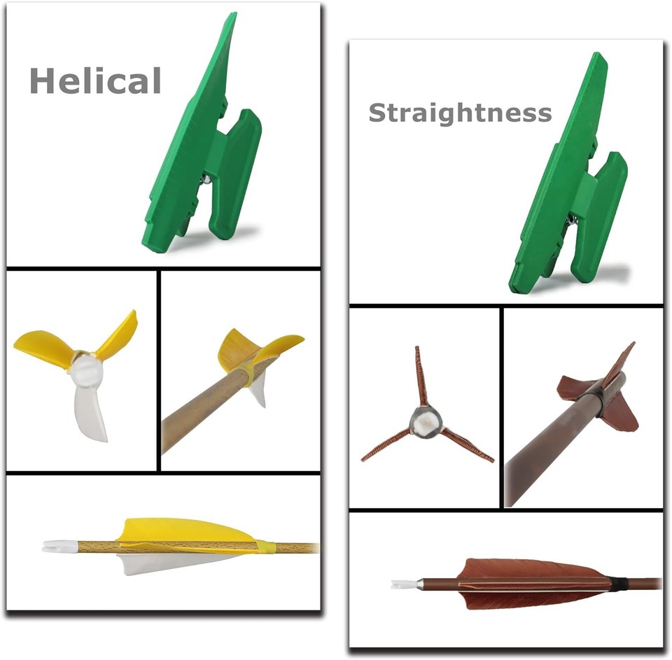 Archery Fletching Jig with Straight & Helical Clamps for Feathers DIY ...