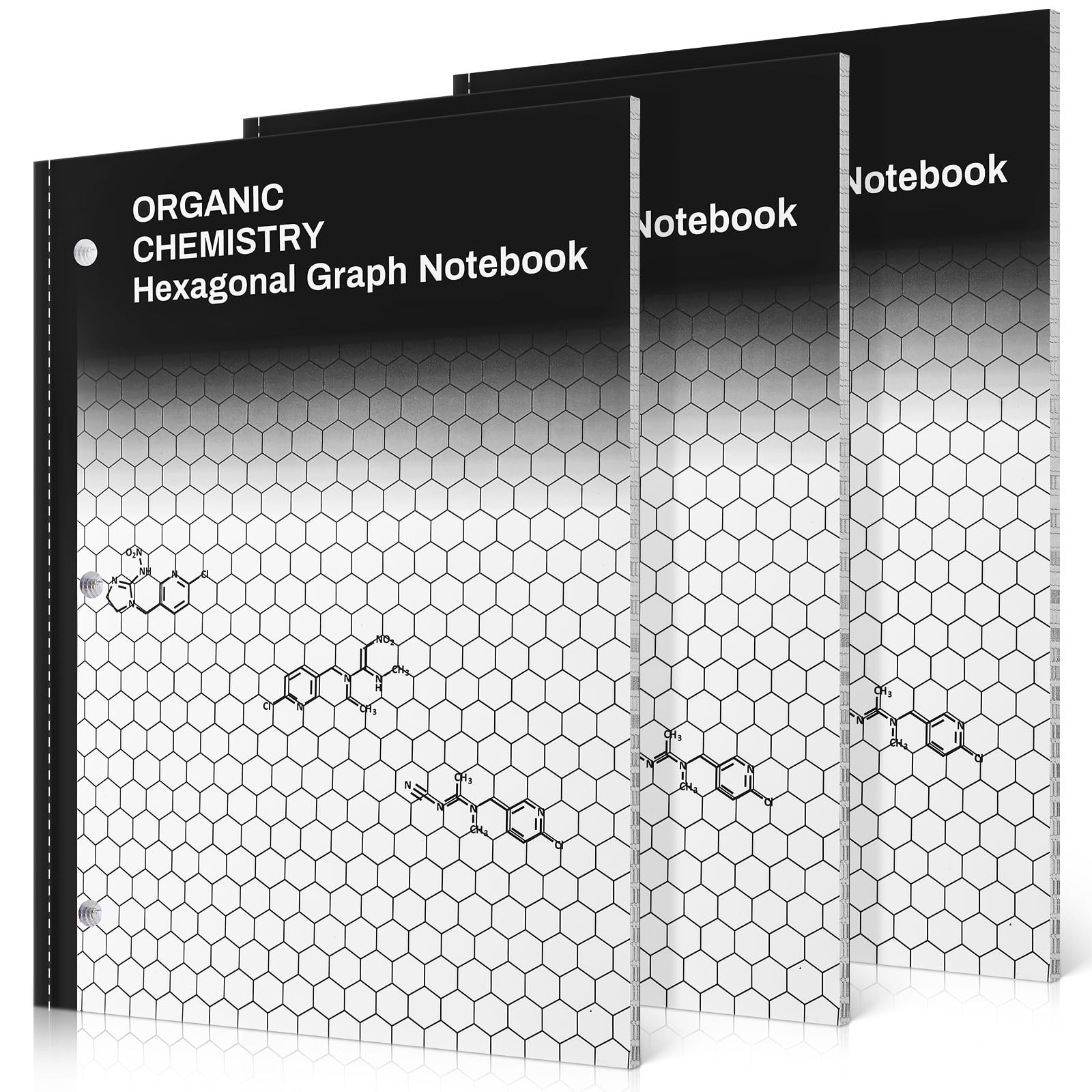 3 Pcs Hexagonal Graph Paper Notebook Organic Chemistry Biochemistry ...