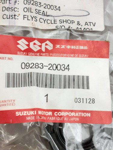 NEW GENUINE SUZUKI 09283-20034 OIL SEAL, LH A100 AS100 AC100 AS50 AC50 ...