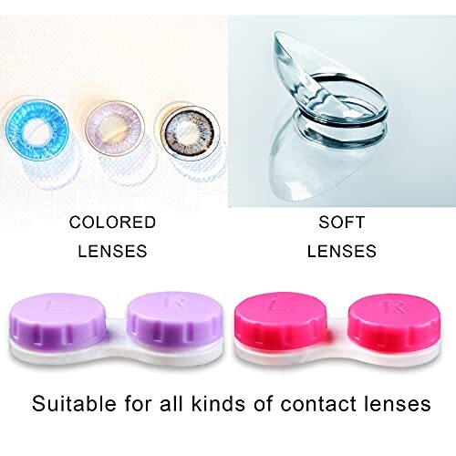 16 Pack Contact Lens Case Box, Mini Contact Lens Case, Colorful Bulk ...
