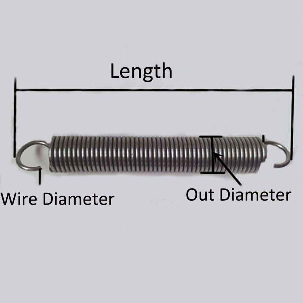 Expansion Springs Extension Tension Spring Wire Dia 1.2mm OD 6-12mm L ...