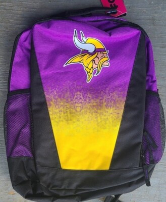NFL MINNESOTA VIKINGS Stripe Core Logo Backpack by Forever Collectible ...