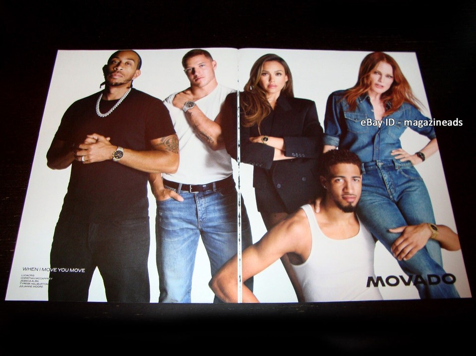 MOVADO Watches 4-Page PRINT AD 2024 LUDACRIS Jessica Alba CHRISTIAN ...
