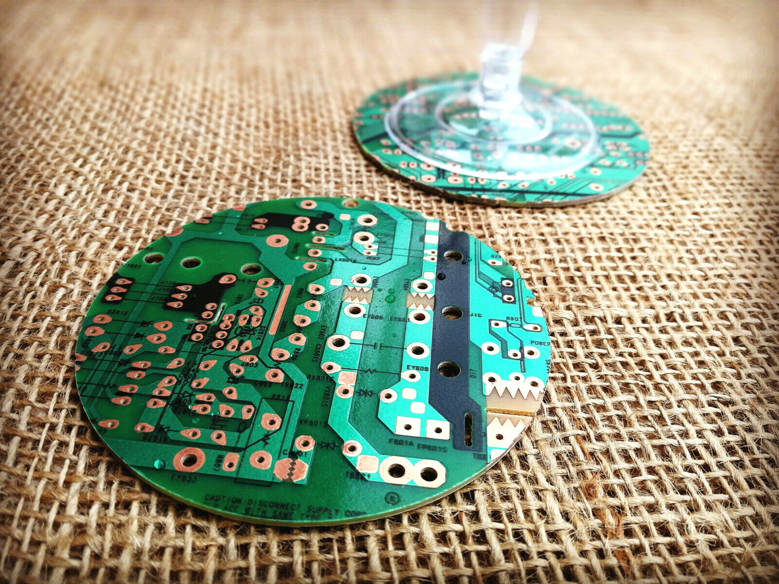 Eco Drinks Coasters Handmade from Green Recycled Computer Circuit Board ...