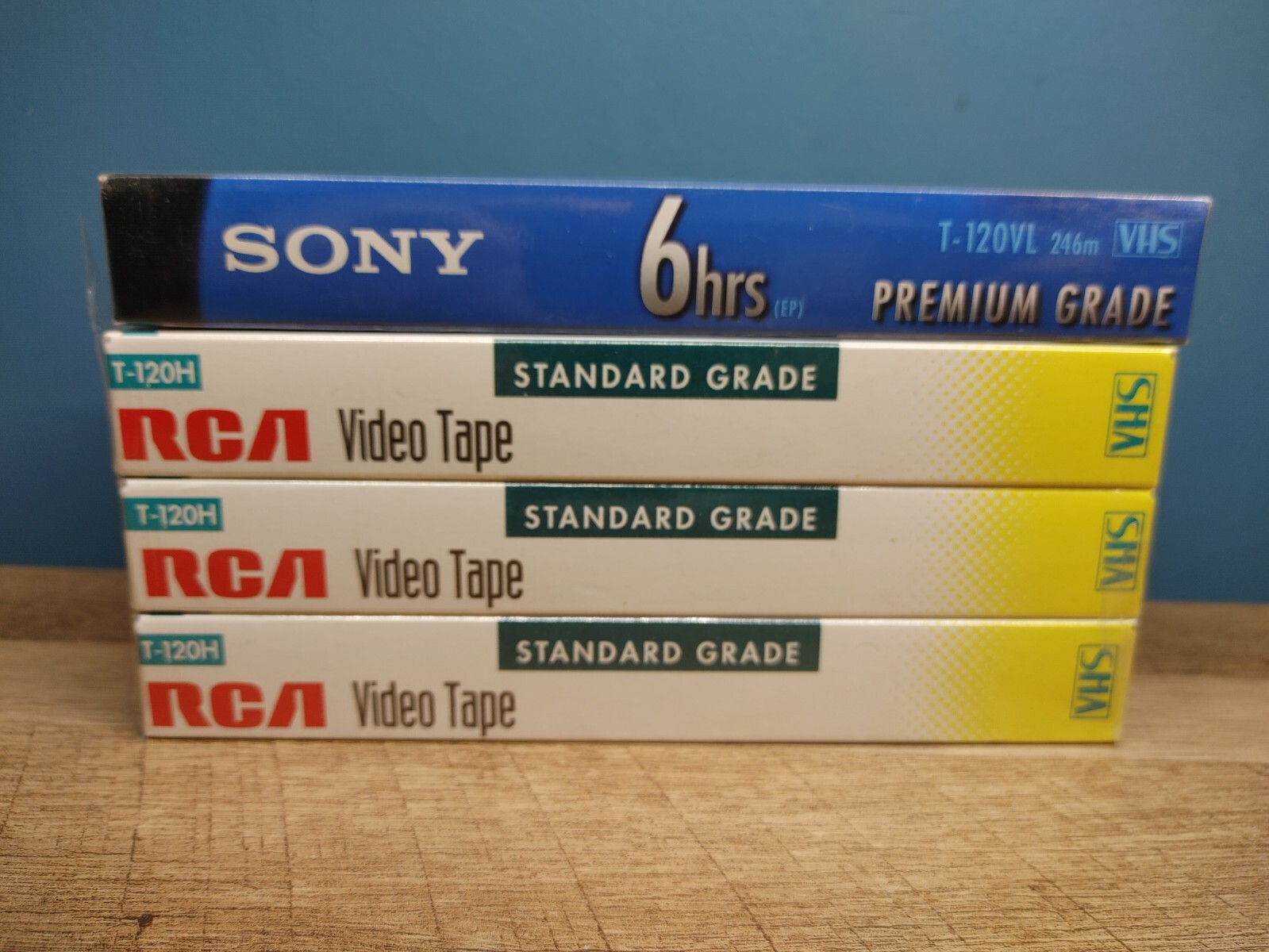 Lot of 4 Blank VHS VCR Standard Grade Video Tapes 6 Hrs New Sealed (A2 ...
