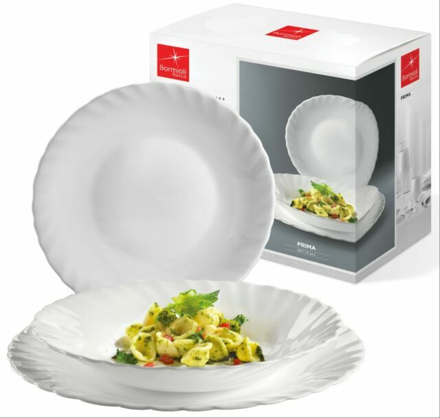Bormioli Rocco Prima 18 Piece Service Plates - Opal White for sale ...