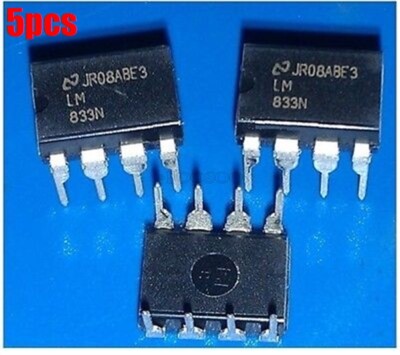 5Pcs LM833N LM83 Nsc DIP-8 Dual Low Noise Audio Op-Amp nn | eBay
