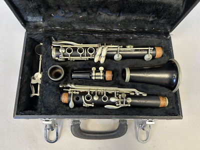 VINTAGE NOBLET PARIS DIAMOND LOGO WOOD CLARINET + MOUTHPIECE/LIG/CAP ...