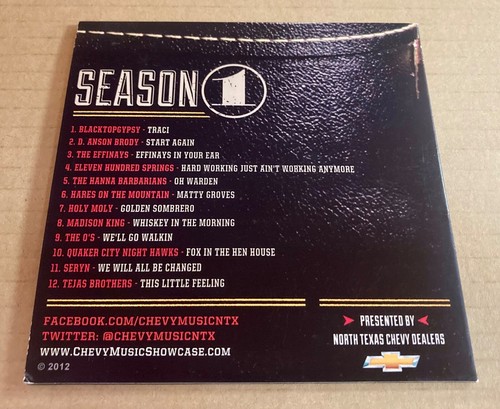Promo CD - Chevy Music Showcase North Texas Season 1 Band Sampler 12 ...