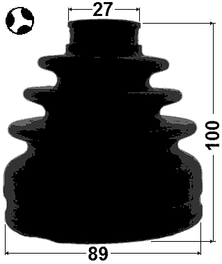 Boot Inner Cv Joint Kit 89X100X27 Fits Mitsubishi 3815A137, 3815A140 ...