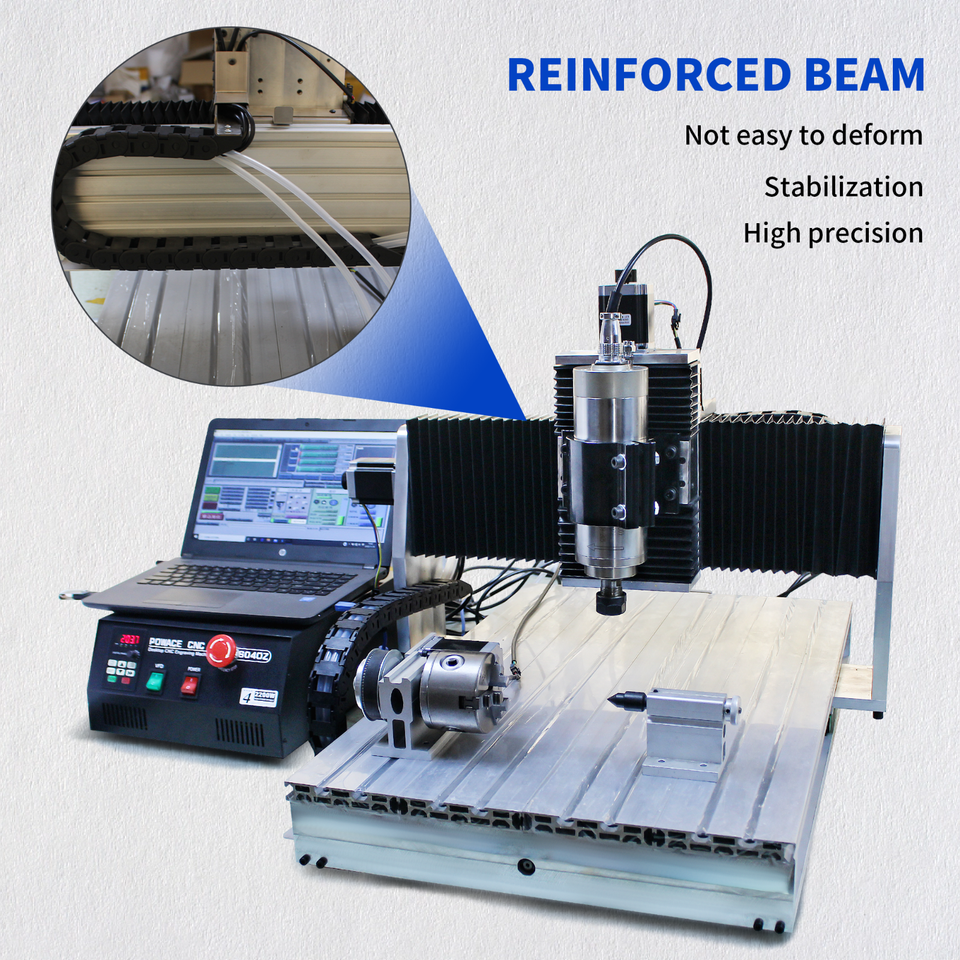 4 Axis 6040 CNC Router 2.2KW USB Milling Cutting Engraving Machine ...