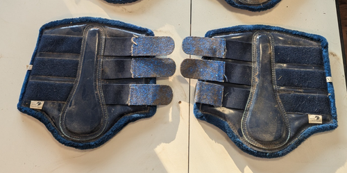 Benz Equestrian Blue Brushing Boots, Pair - Size XL | eBay
