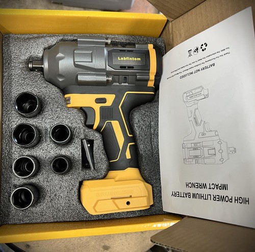 Cordless Impact Wrench for De-Walt 20V Battery, 1/2" High Torque Impact ...