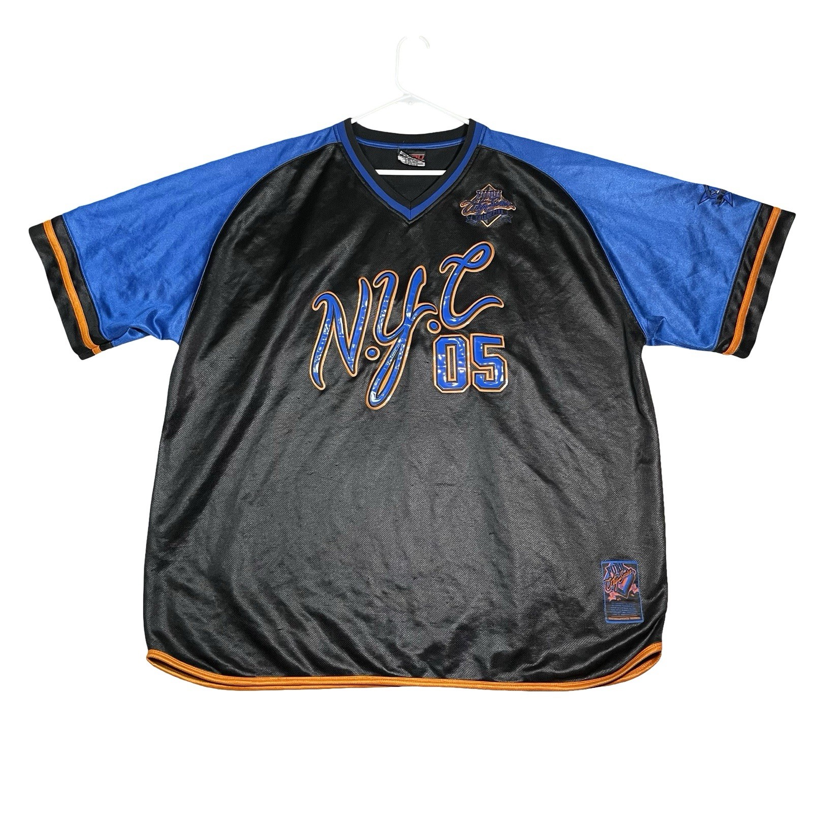 Vtg FUBU Jersey Mens XXL City Series NYC 05 Black Blue Hip Hop Knicks ...