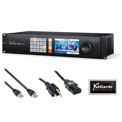 Blackmagic Design Videohub 10x10 12G Video Router W/ Video Cable and ...