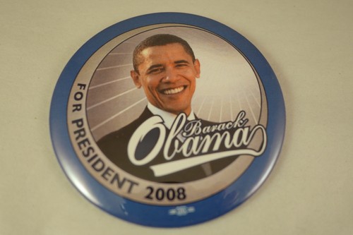 3" - 2008 BARACK OBAMA PRESIDENTIAL CAMPAIGN - UNION BRANDED - BUTTON ...