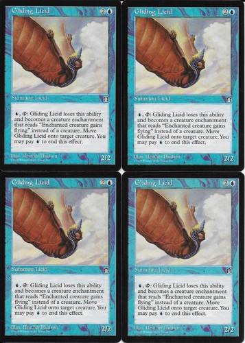 MTG: GLIDING LICID Stronghold UNCOMMON; played, Excellent condition x4 ...
