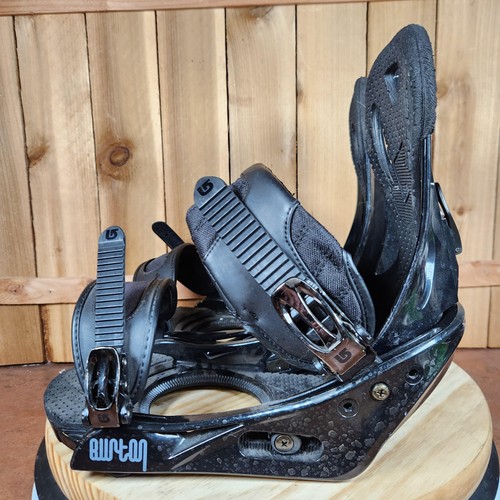 Burton Freestyle Snowboard Bindings Large Black Missing Round Mounting ...