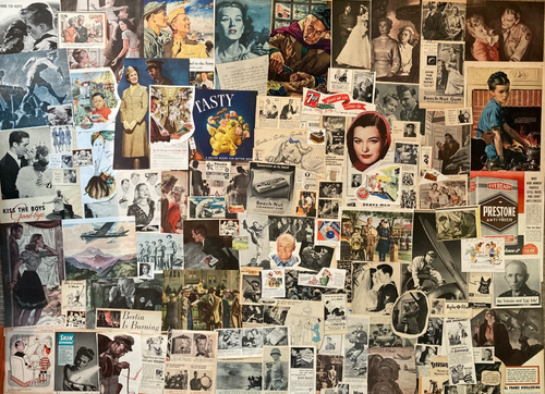 Lot of 100+ Vintage Ephemera~1940s~WW2 Soldiers & Gals~Ads & Cutouts ...