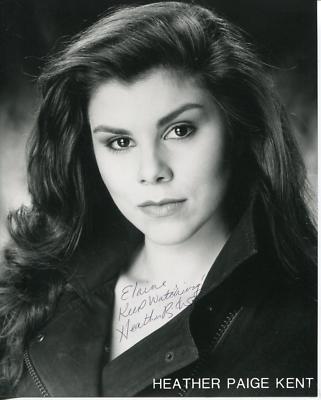 HEATHER PAIGE KENT AUTOGRAPH AKA DUBROW ACTRESS IN STARK RAVING MAD ...