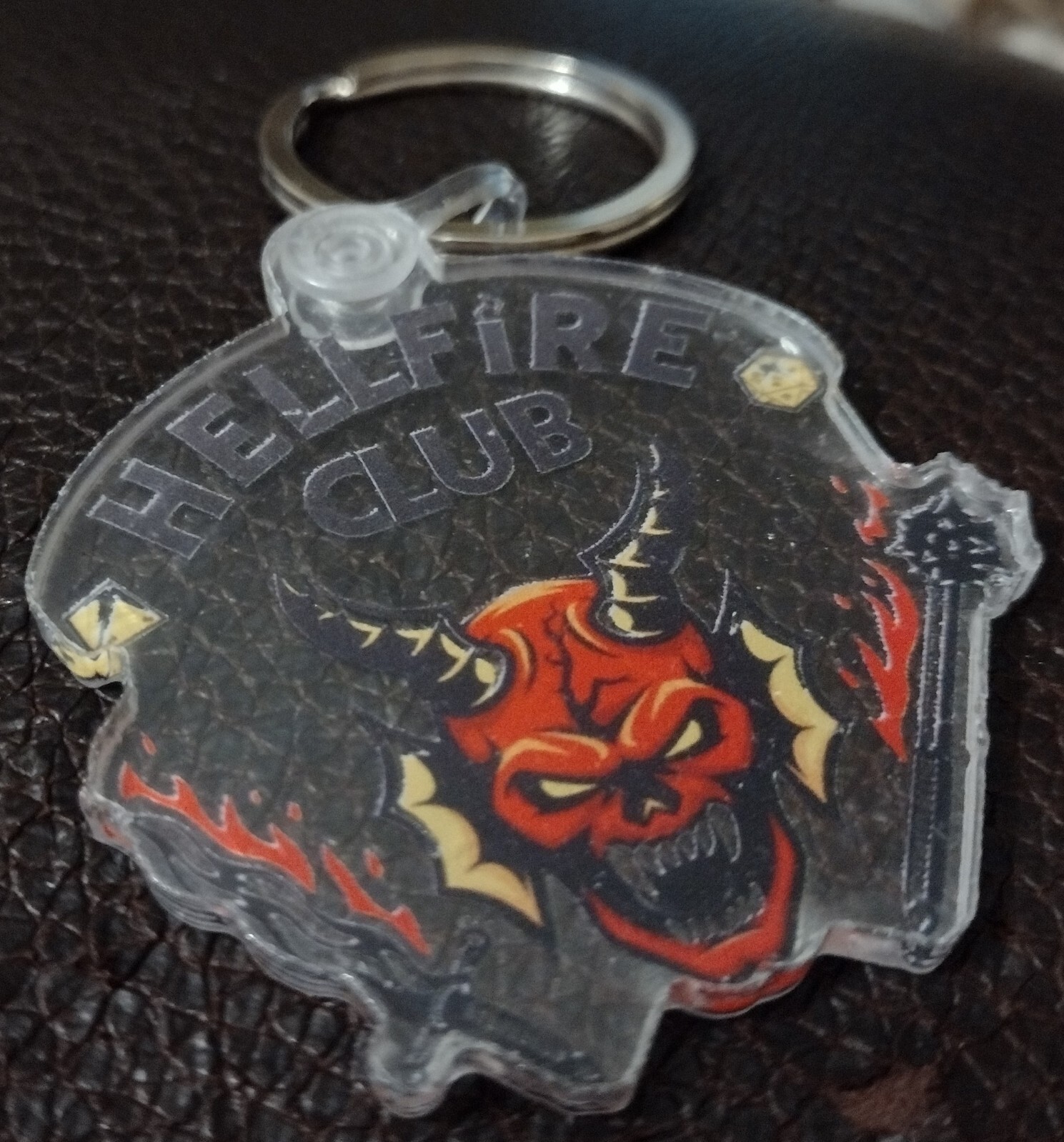 Hellfire Club Stranger Things Keychain, Backpack Zipper Clip Acrylic ...