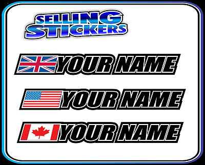 CUSTOM NAME STICKER SET CYCLING ON OFF ROAD DOWNHILL BMX REDLINE AVANTI ...