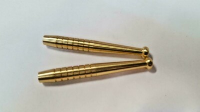 2 REAL BRASS METAL ONE HITTER PIPE DUGOUT BAT 3" USA TOBACCO FREE ...