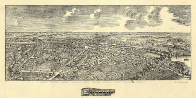 Panoramic Map of Edinboro Pennsylvania 16x30 | eBay