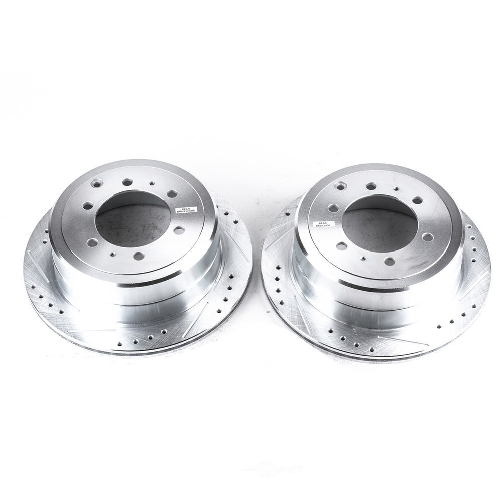 Disc Brake Rotor Set-Rear Drilled, Slotted and Zinc Plated Brake Rotor ...