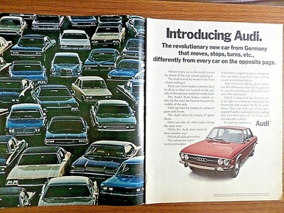 1970 Audi 100LS Ad Introducing Audi | eBay