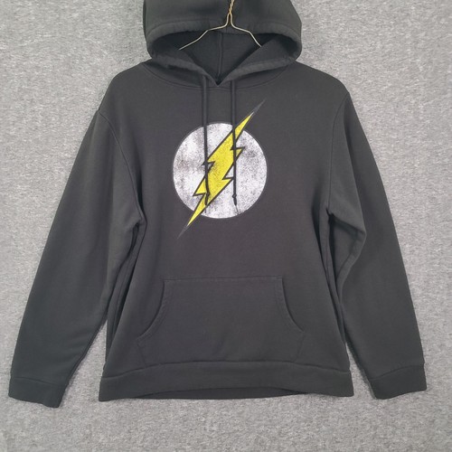 The Flash Hoodie Mens Large Black Hooded Pullover DC Comics | eBay
