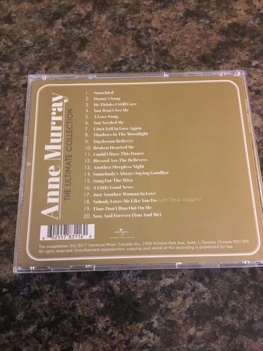 Anne Murray - The Ultimate Collection CD Import 20 yracks snowbird/you ...